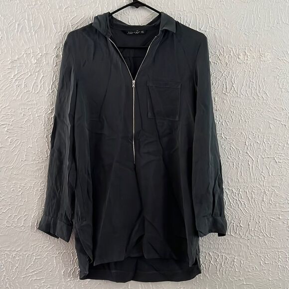 Zara | Tops | Zarawomanzipfronttunicm | Poshmark